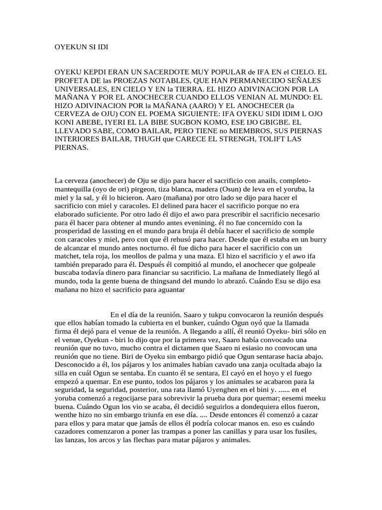 Oyekun Si Idi | PDF | Religión y espiritualidad