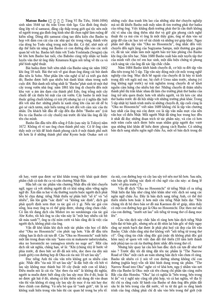 Matsuo Basho | PDF