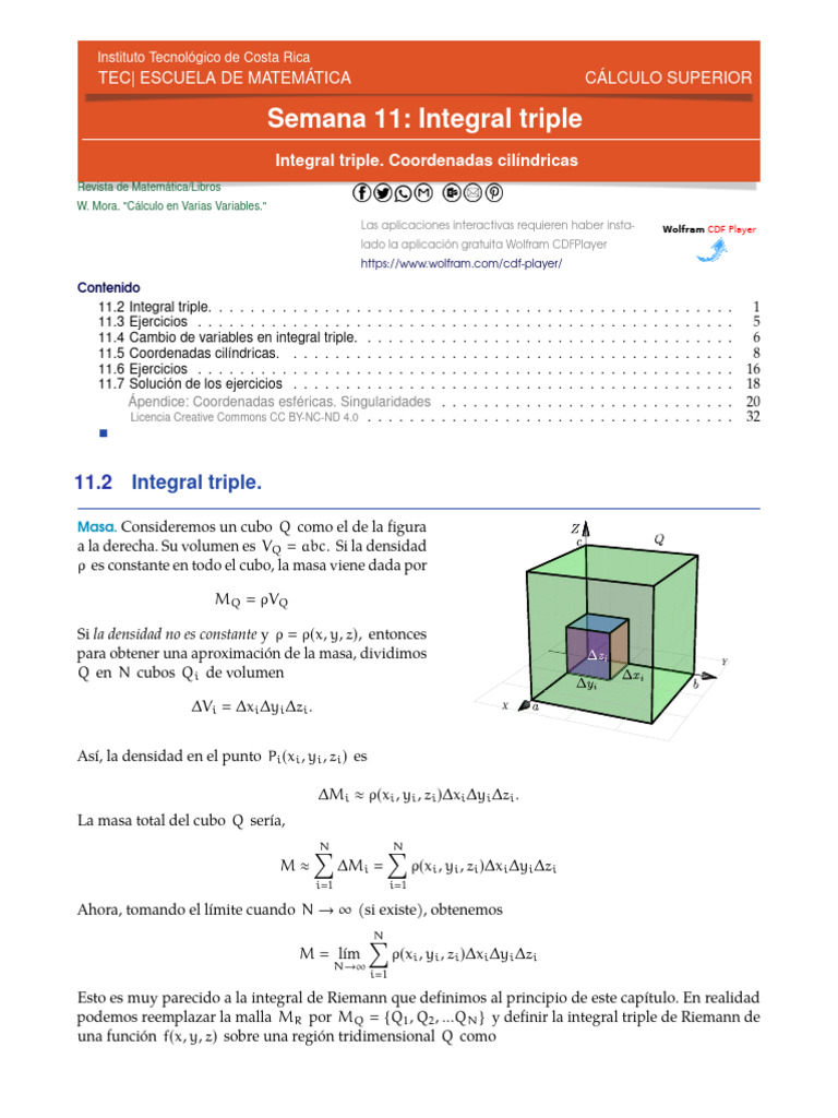 Curso-Virtual Semana-11 CS-SEMANA11 CS IntTriplesCilindricas | PDF | Integral | Esfera