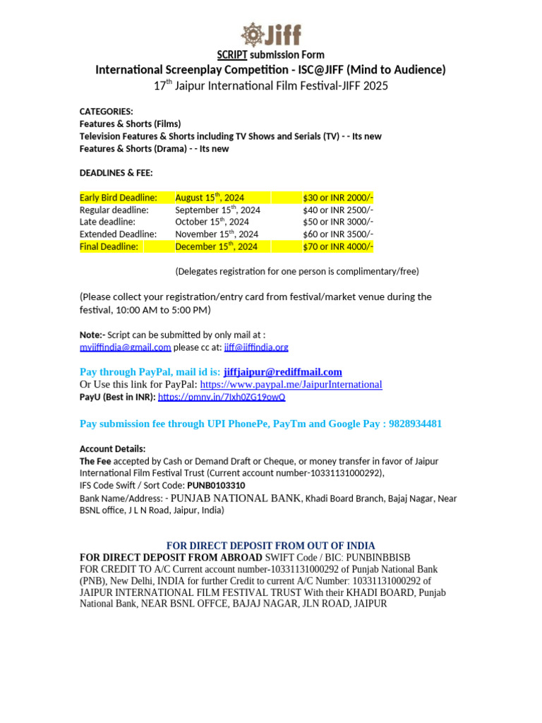 Script_Form_ISC_at_JIFF | PDF | Transaction Account | Screenplay
