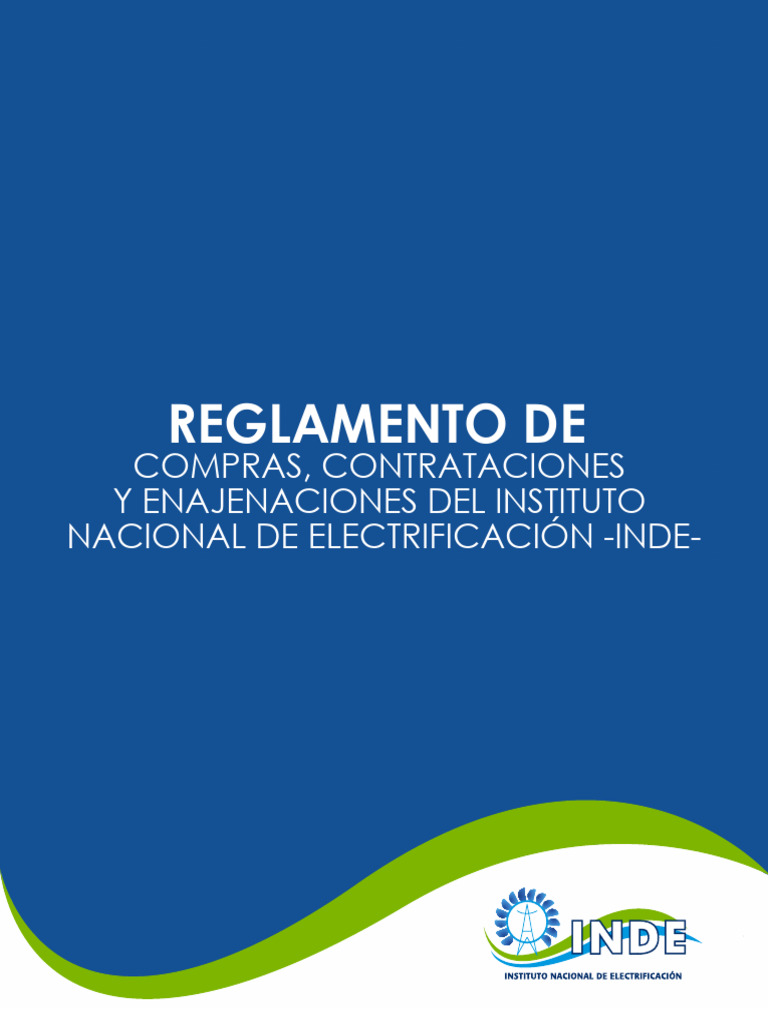Reglamento Compras INDE | PDF | Oferta (economía) | Regulación