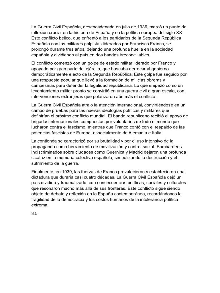La Guerra Civil Española | PDF