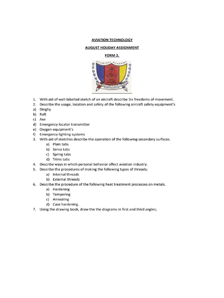 Form 2 August 2024 Holiday Assignments | PDF