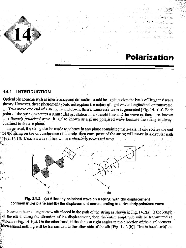 Chapter 14 - Polarisation | PDF
