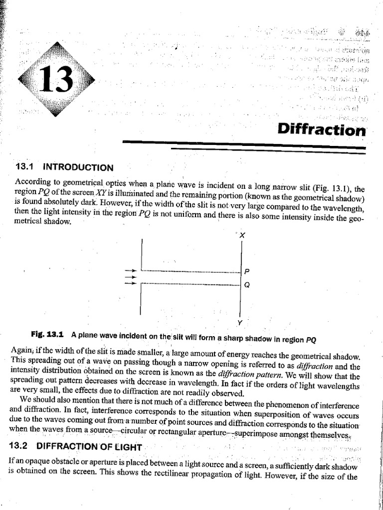 Chapter 13 - Diffraction | PDF