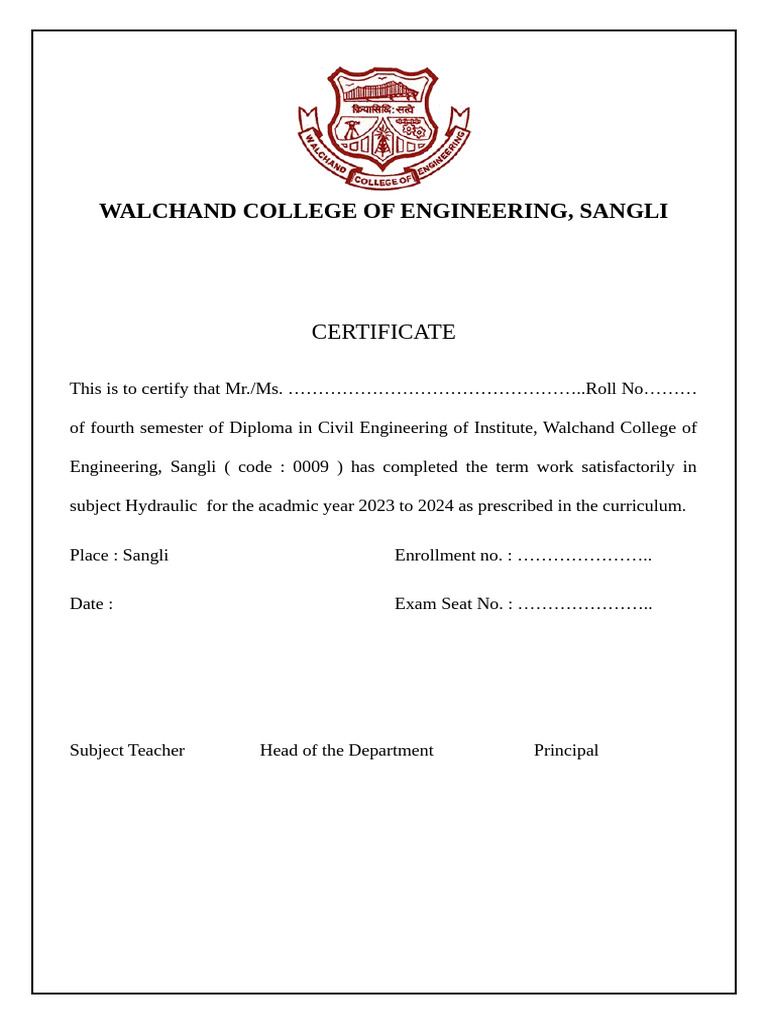 Certificate MSBTE | PDF