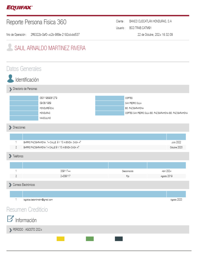 Reporte Equifax | PDF | Honduras | Business