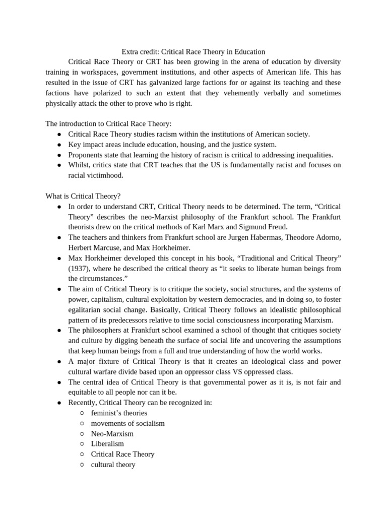 Educators' Guide to CRT Debate | PDF | Critical Theory | Critical Race ...