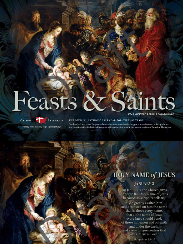 2025 Catholic Feast Day Calendar | PDF | Easter | Lent