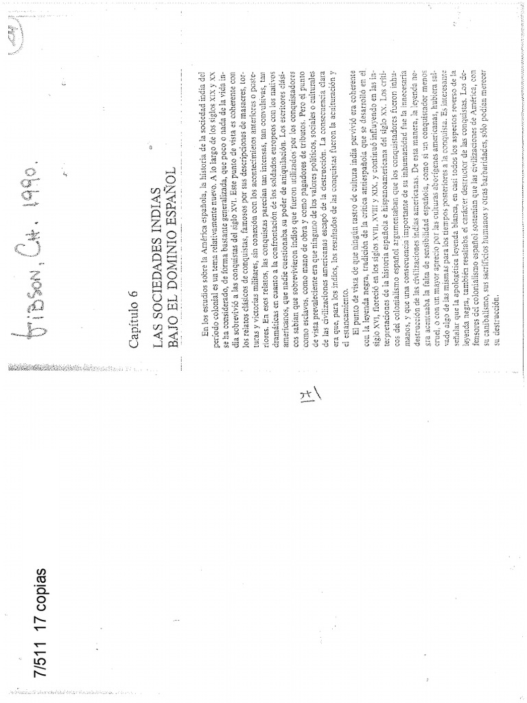 Gibson Las Sociedades Andinas Bjo El Dominio Español | PDF