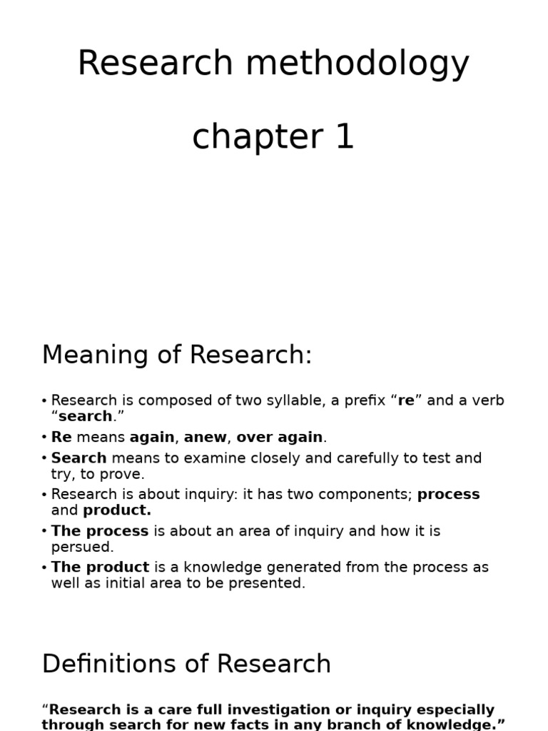 Chap1 RM | PDF | Methodology | Quantitative Research