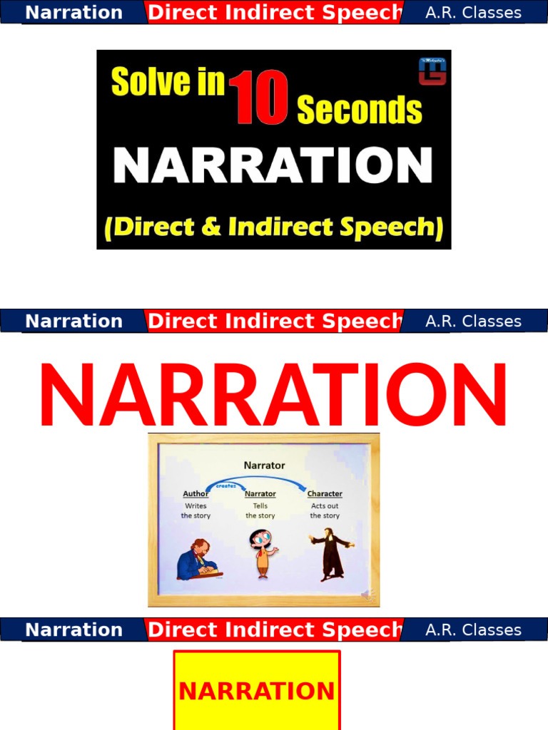 Narration Direct Indirect Speech | PDF