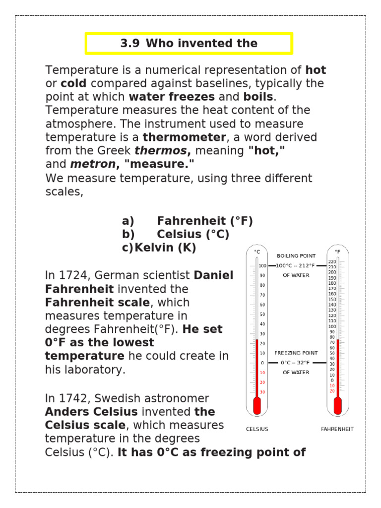 3.9 Who invented the temperature scale | PDF