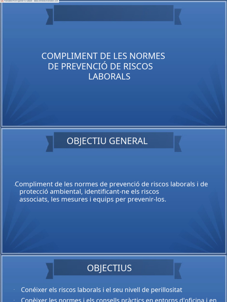 Prevenció de Riscos Laborals | PDF