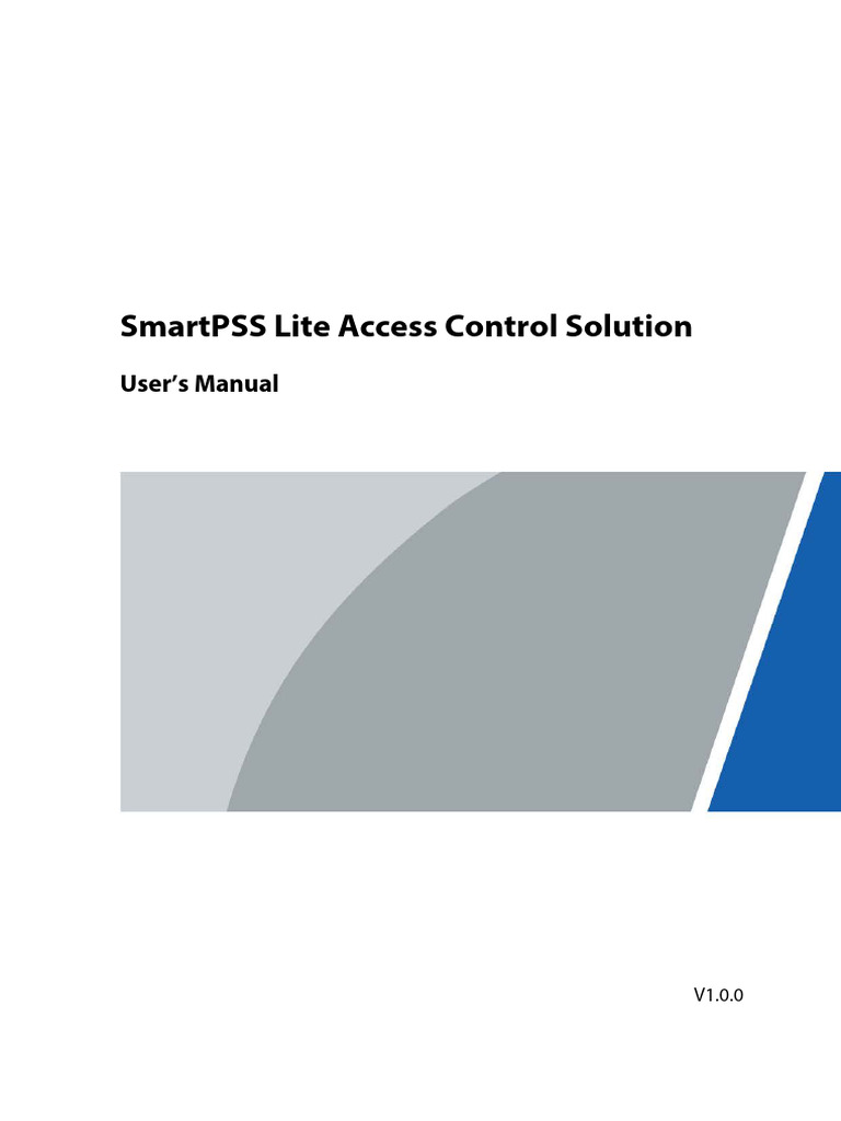 SmartPSSLite Access Manual Eng | PDF | Access Control | Qr Code