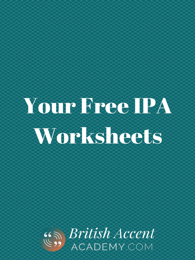 IPA Worksheet | PDF