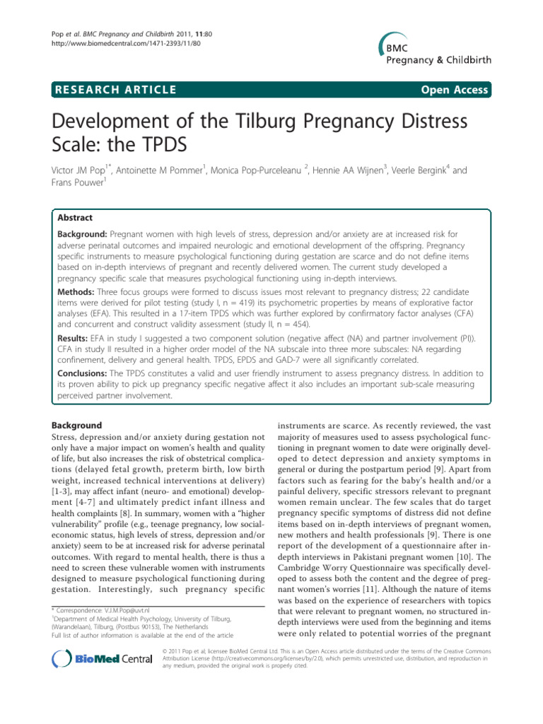 Jurnal TPDS | PDF | Pregnancy | Factor Analysis