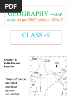 Class 9 Map Points for 2024-25 Exam | PDF