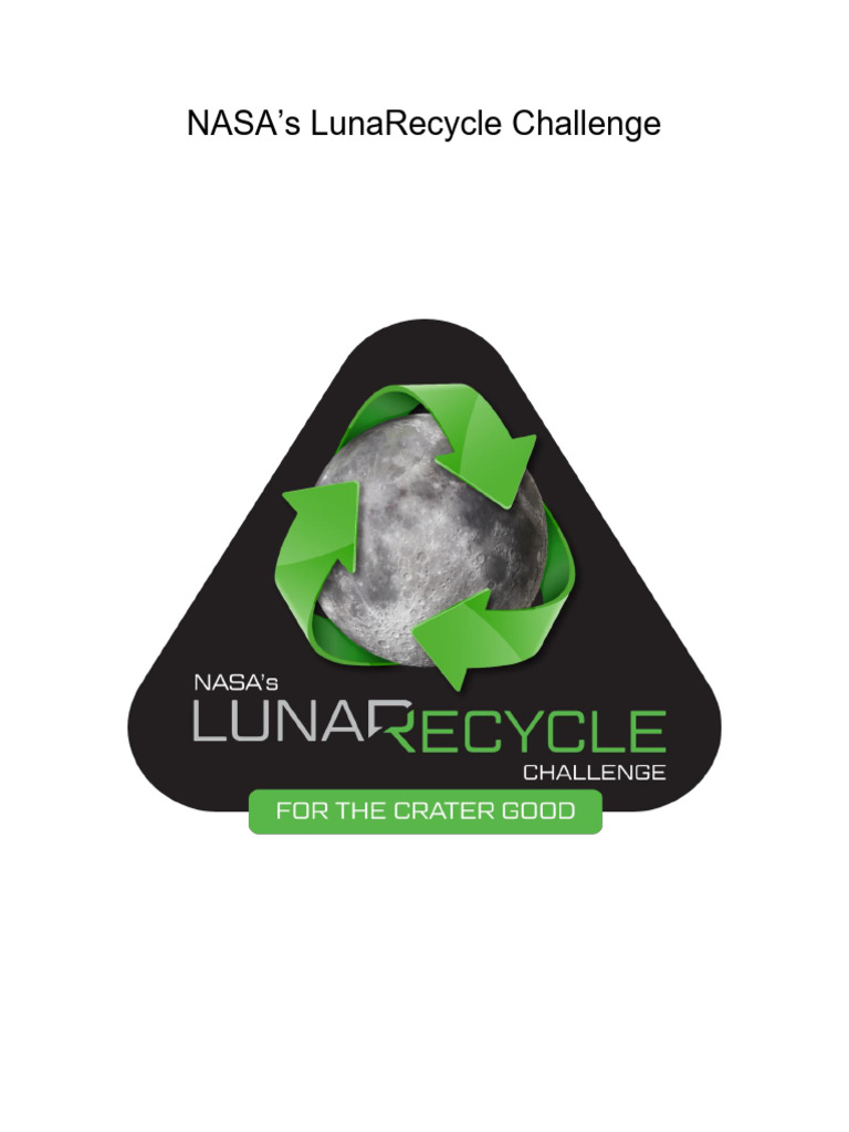 NASA LunaRecycle Challenge 2024 Rules | PDF | Recycling | Waste