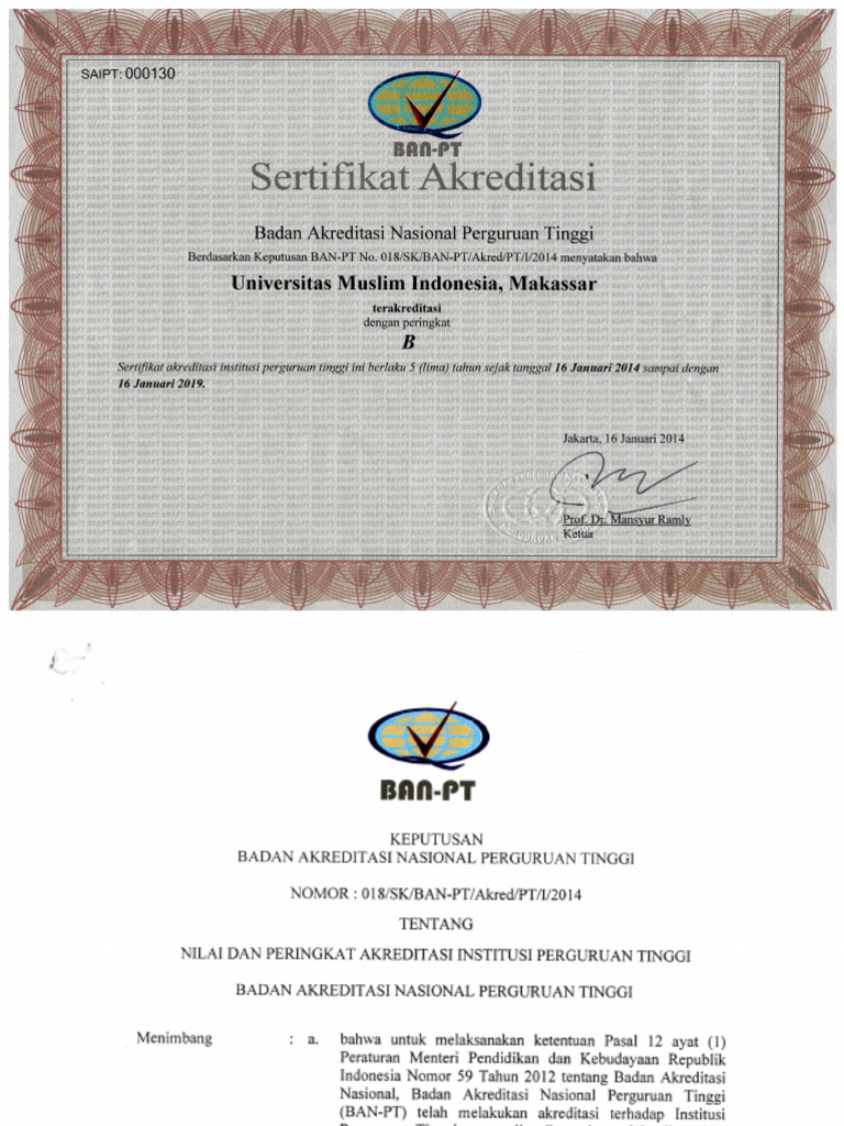 Akreditasi Institusi Umi 2014 | PDF