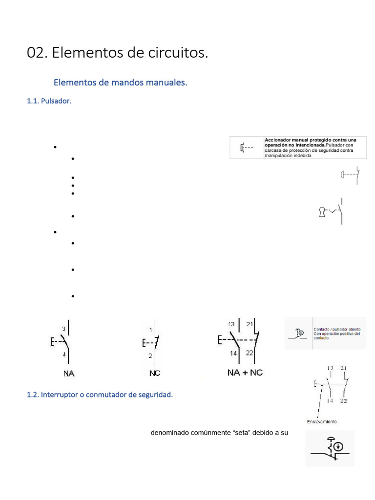 Elementos de Circuitos Eléctricos y Mando | PDF | Relé | Componentes ...