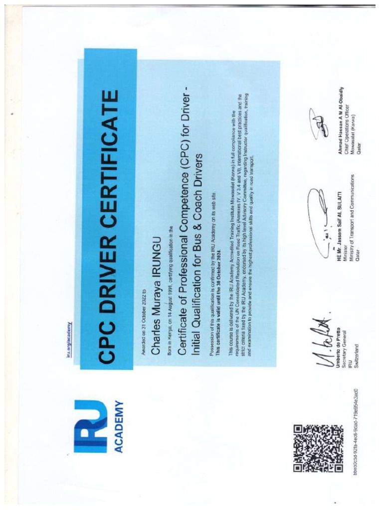 Driver Cert | PDF
