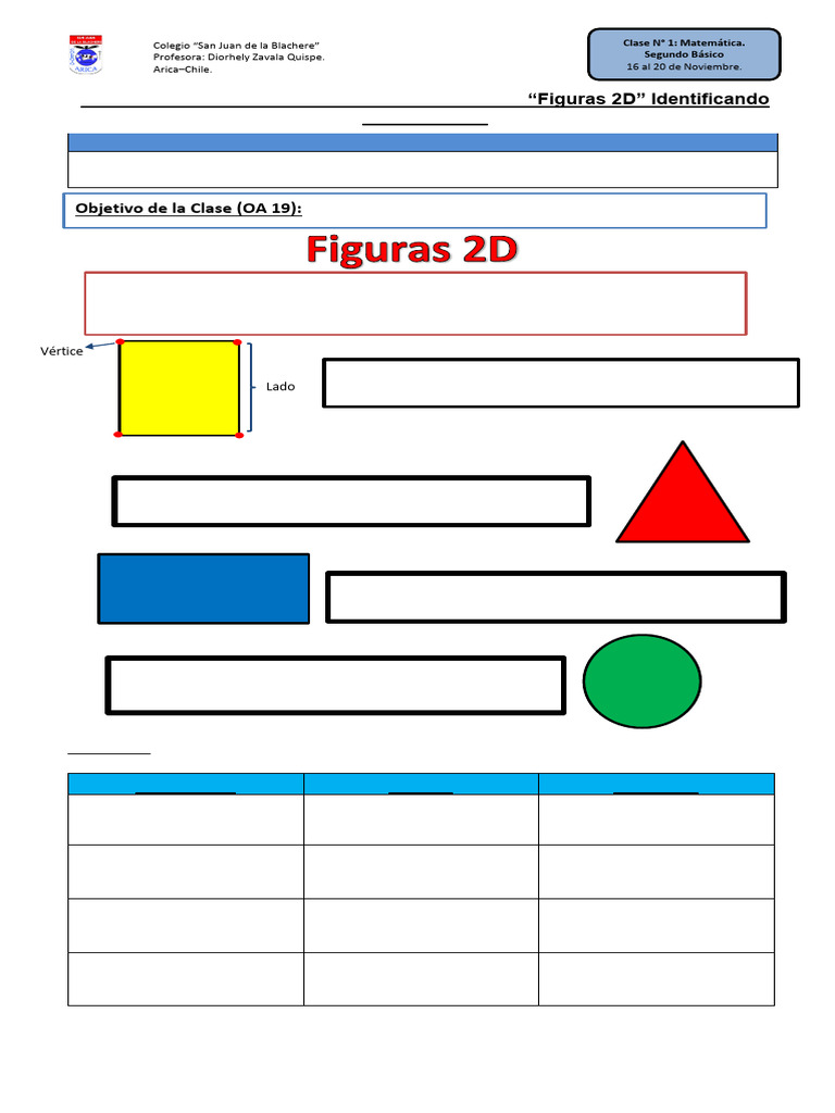 Matemática 2° Prio Nov - Dic | PDF | Rectángulo | Formas geométricas
