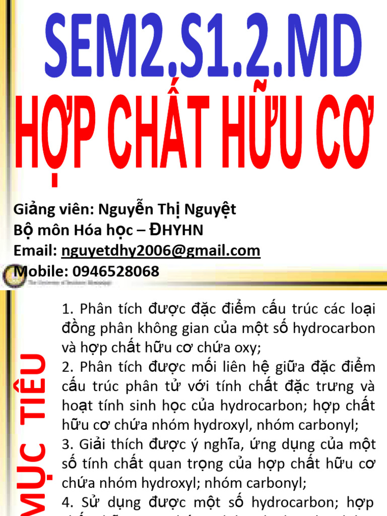 Gi NG Viên: Nguy NTH Nguy T B Môn Hóa H C - Hyhn Mobile: 0946528068 | PDF