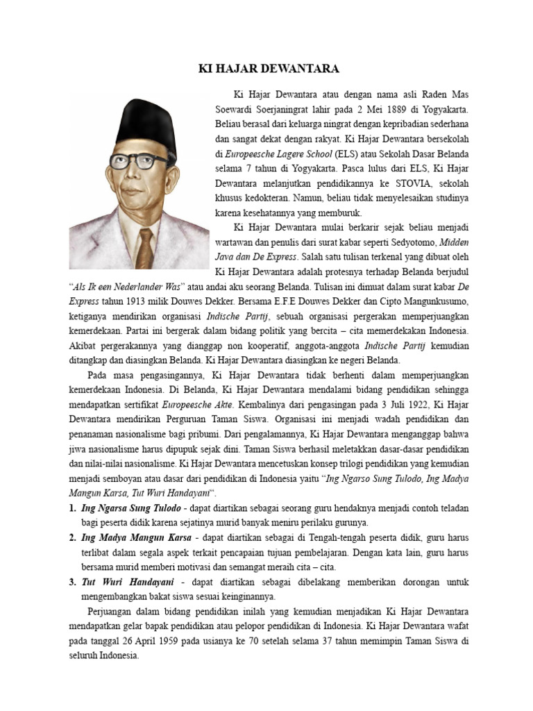 Biografi Ki Hajar Dewantara | PDF