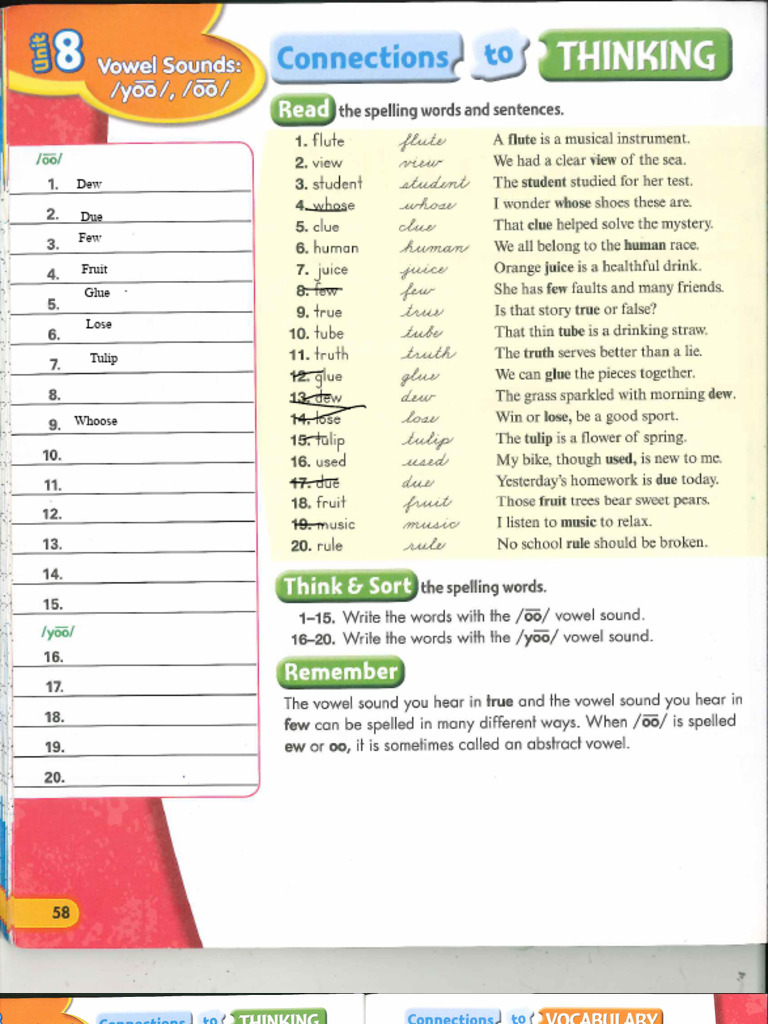 LESLIE - FERNANDEZ 103112 - Spelling Unit 8 | PDF