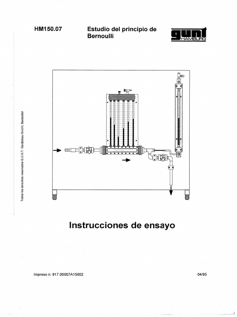 Manual HM150.07-Ensayo Bernoulli | PDF