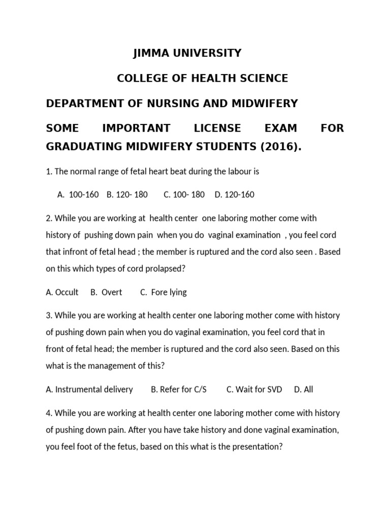 Coc Jimma 2016 | PDF | Childbirth | Pregnancy