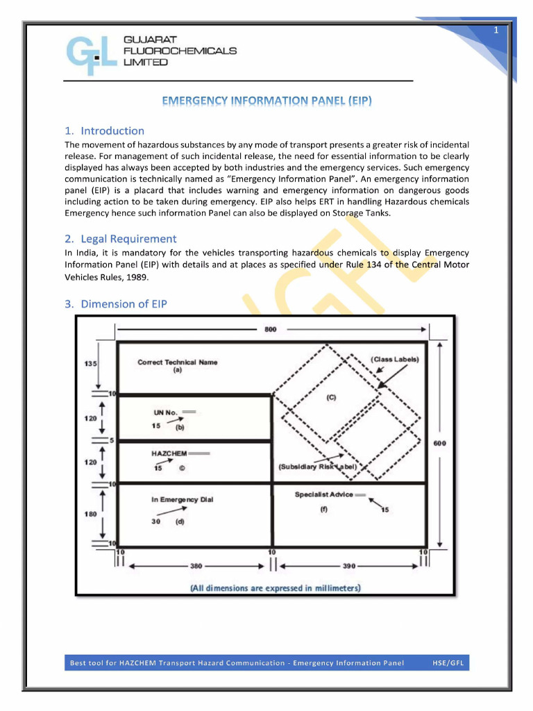 Emergency Information Panel (EIP) | PDF