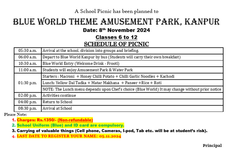 Blue World Theme Amusement Park 2024 | PDF