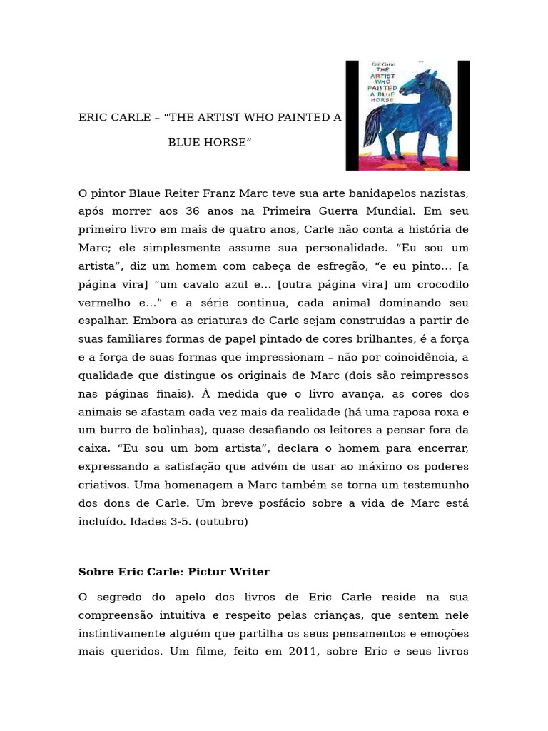 Eric Carle | PDF | Clássicos | Ficção Geral