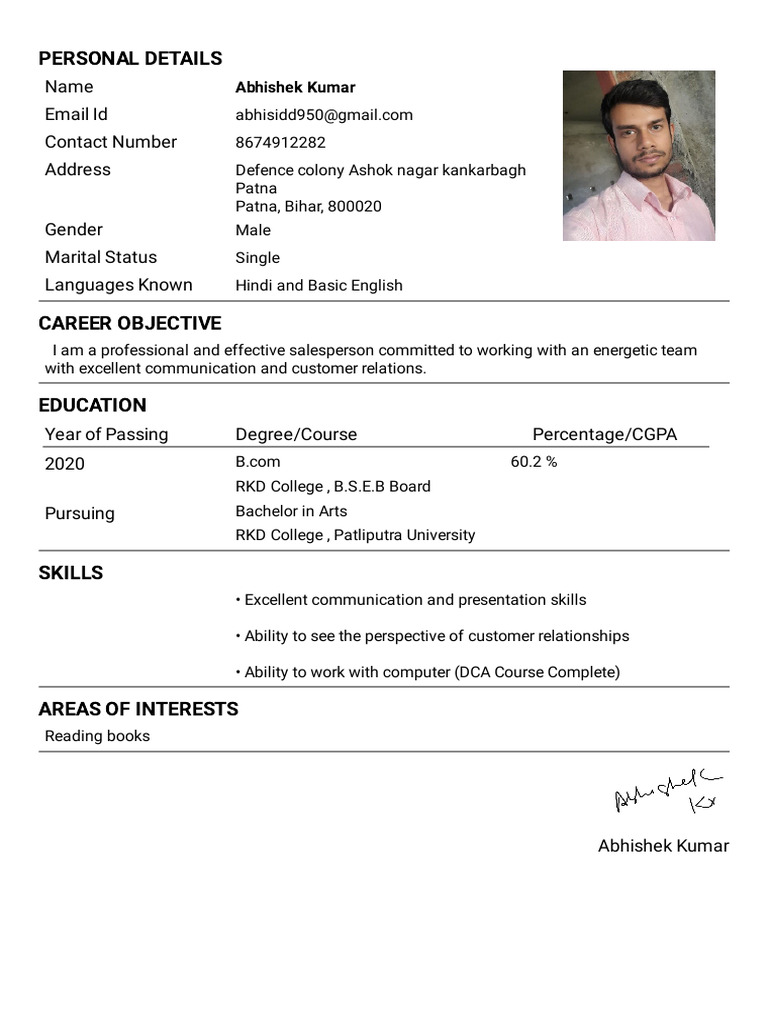 Resume_Abhishek Kumar_Format4 | PDF