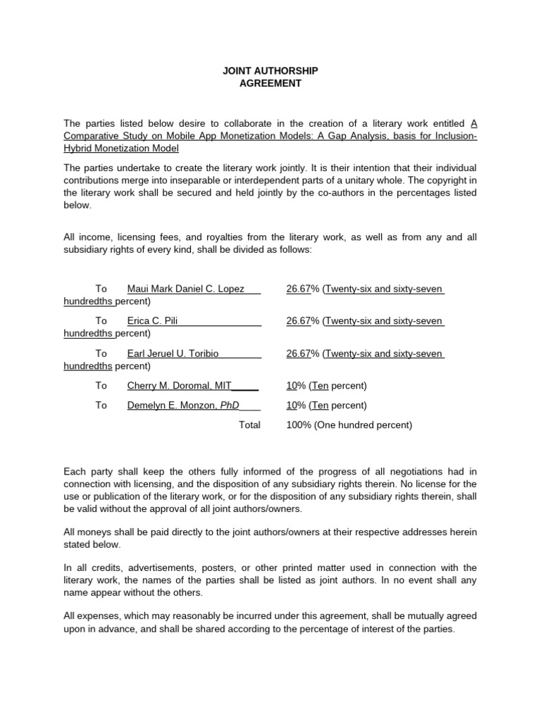 10-Joint-Authorship | PDF | Business | Business Law