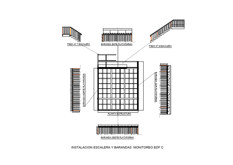 Instalacion Escalera y Barandas Estructura Monitoreo | PDF
