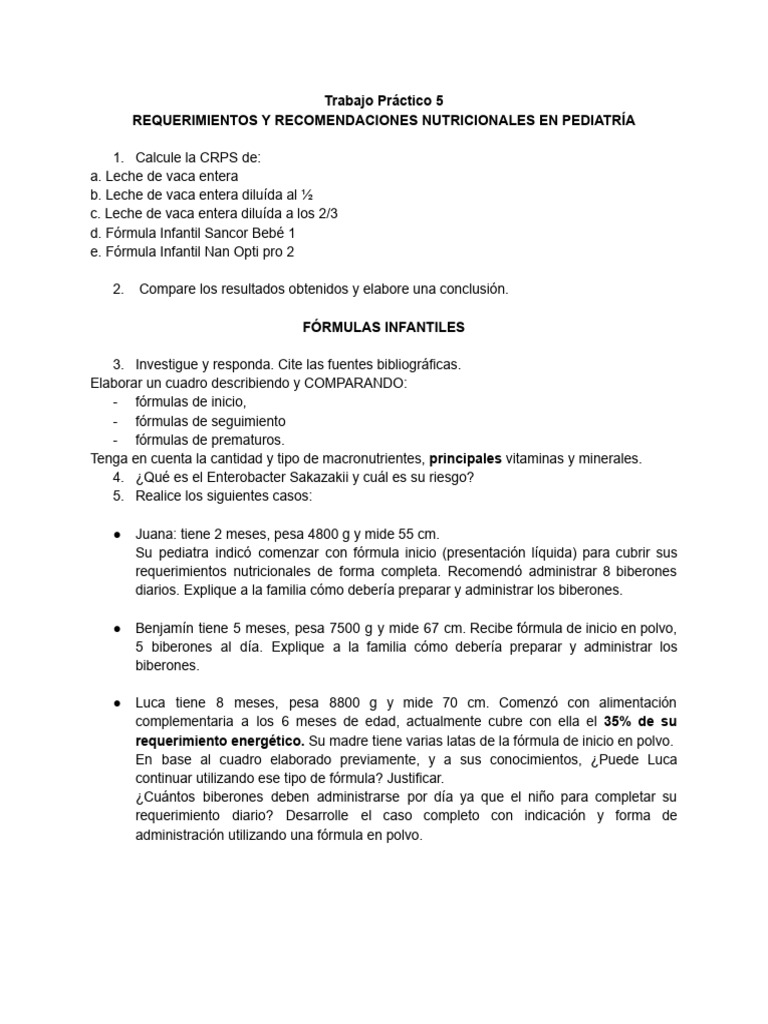 TP 5 1 | PDF | Nutrición | Dieta y nutrición