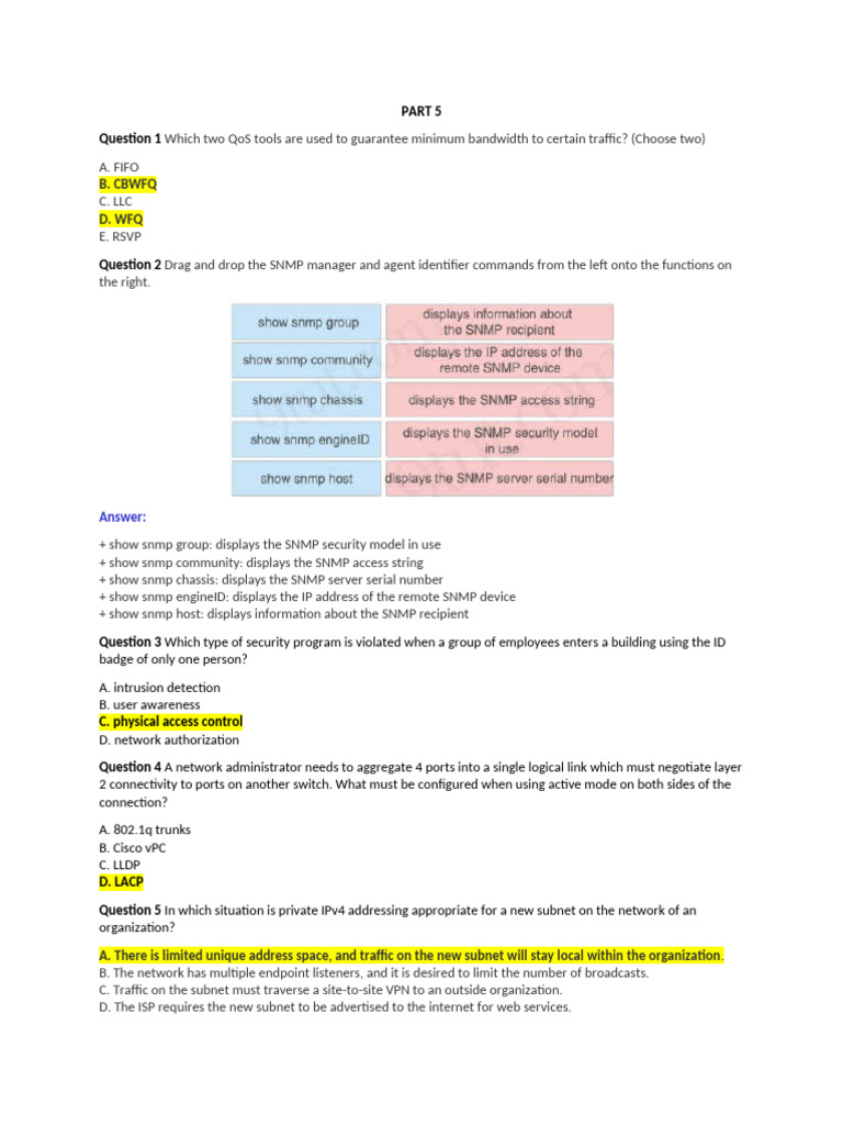 Examen Ccna Test Pdf Computer Network Router Computing