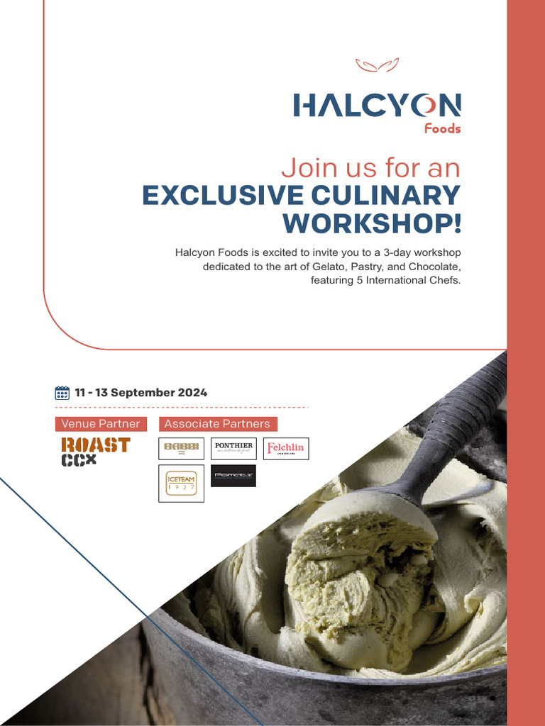 Halcyon Food invite V2 | PDF | Desserts | Food And Drink Preparation