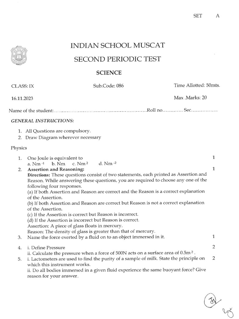 Ix Science QP SPT-2023 | PDF