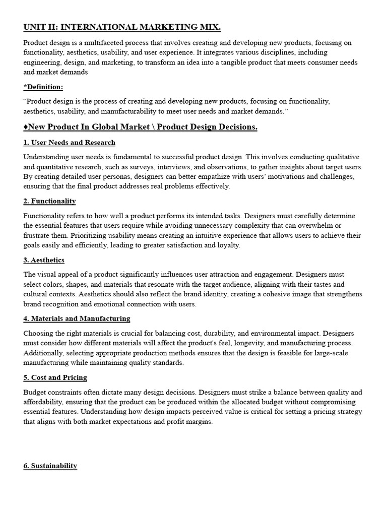 International Marketing Mix | PDF | Usability | Packaging And Labeling