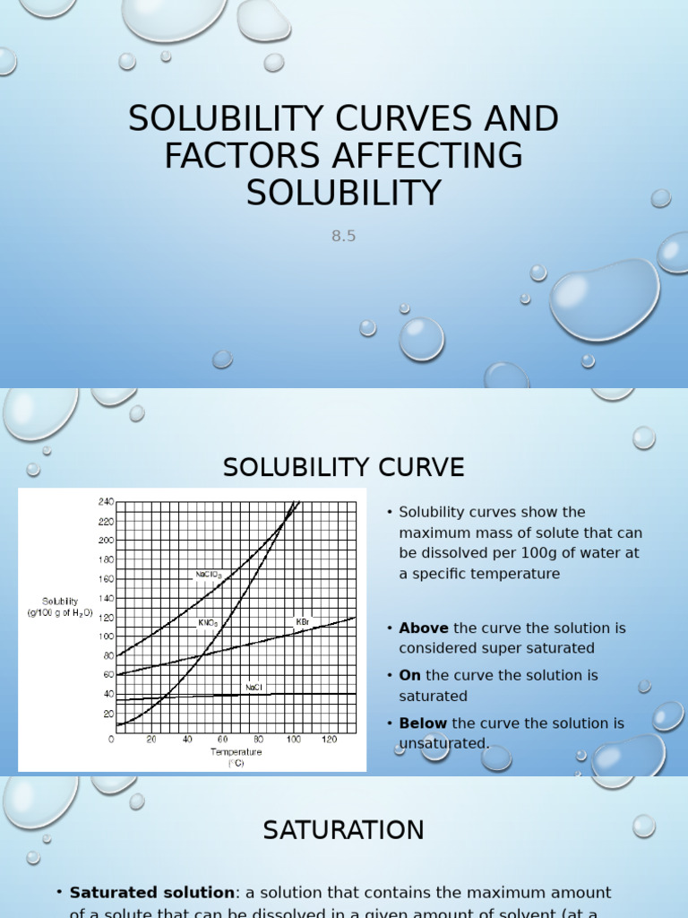 Understanding Solubility Curves and Factors | PDF | Solubility | Gases