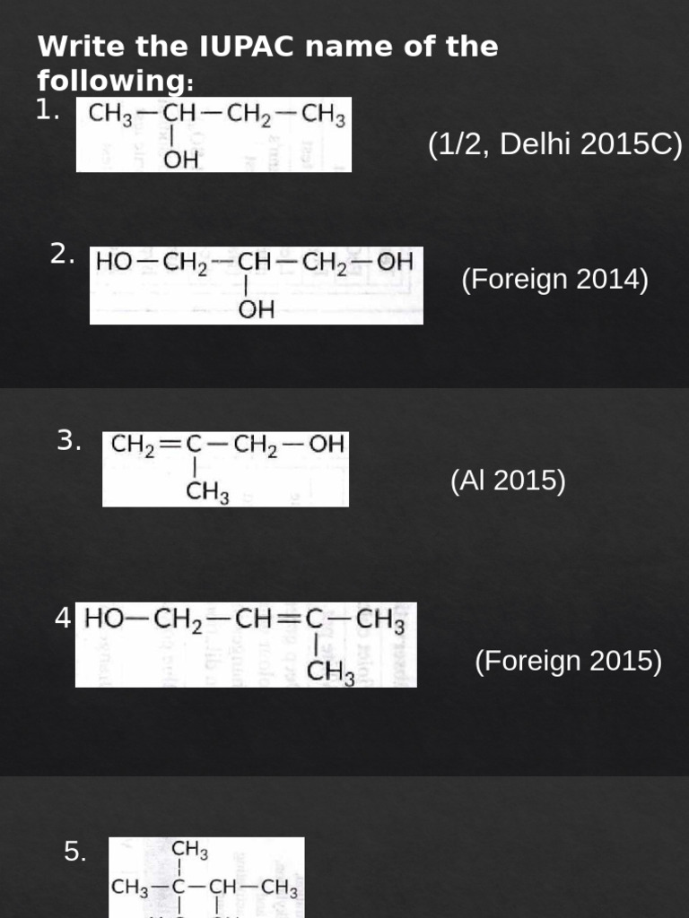 Iupac Alcohols | PDF