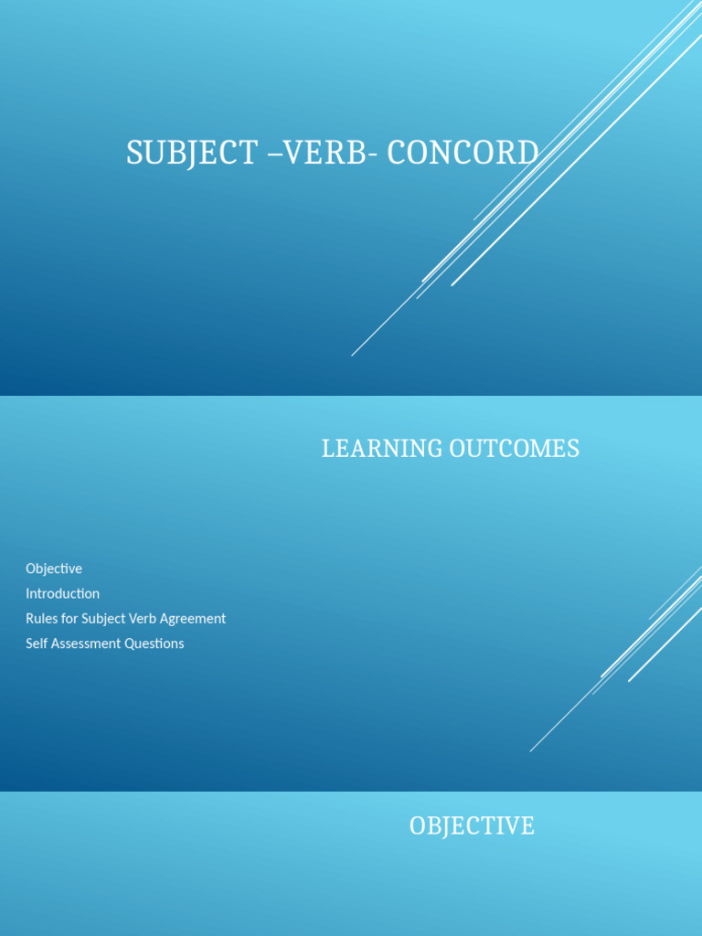Subject Verb Concord | PDF | Grammatical Number | Verb