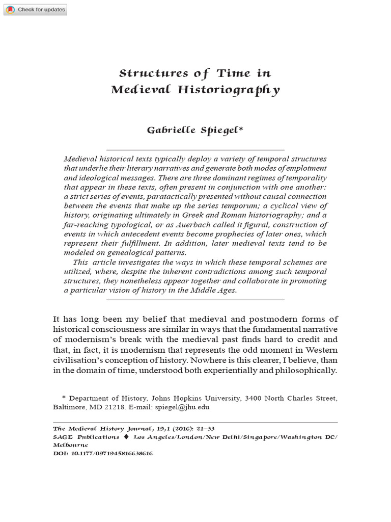 SPIEGEL - 2016-Structures-Of-Time-In-Medieval-Historiography | PDF ...