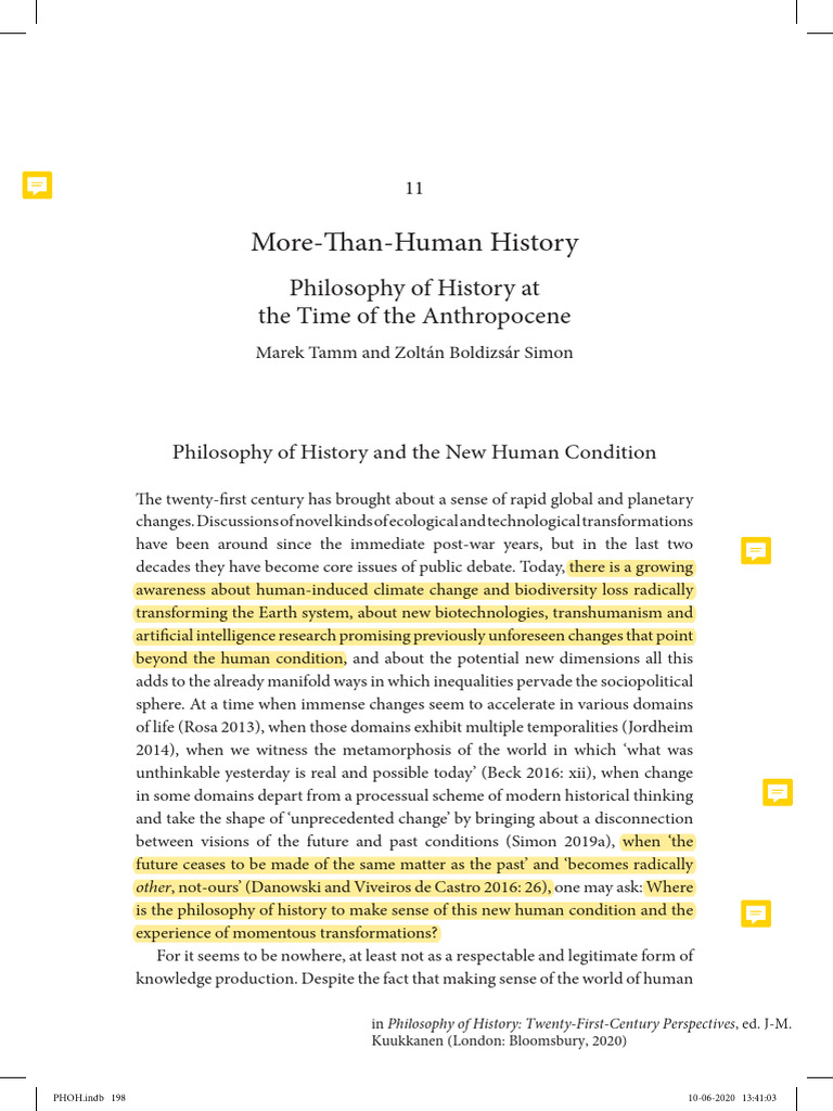 Tamm Simon - More-than-Human History | PDF | Anthropocene | Experience