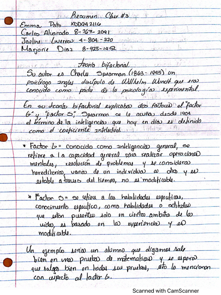 Resumen Teoría Bifactorial | PDF