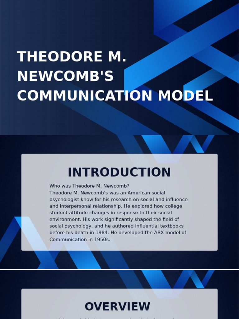 Theodore M. Newcomb's Communication Model | PDF | Communication | Interpersonal Communication